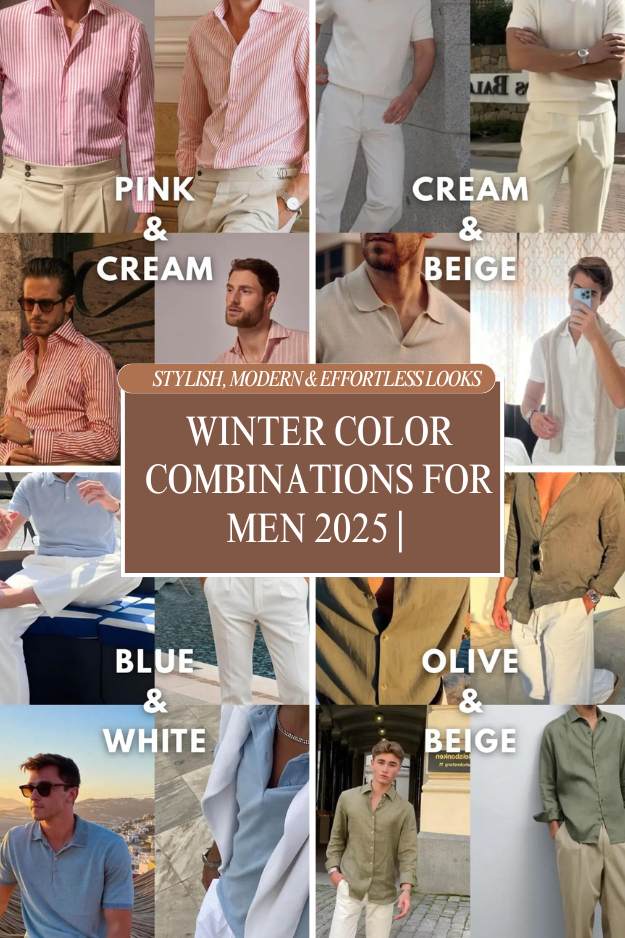 Winter Color Combinations For Men 2025 | Stylish, Modern & Effortless ...